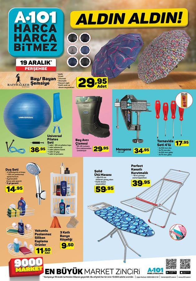A101 19 ARALIK 2019 KATALOĞU - ALDIN ALDIN | AKTÜEL SİTE