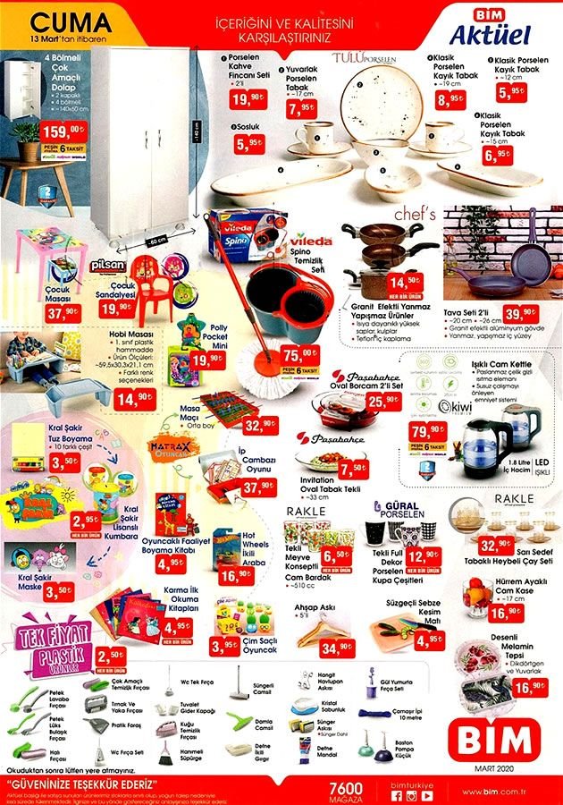 BİM 13 MART 2020 AKTÜEL ÜRÜNLER KATALOĞU | AKTÜEL SİTE